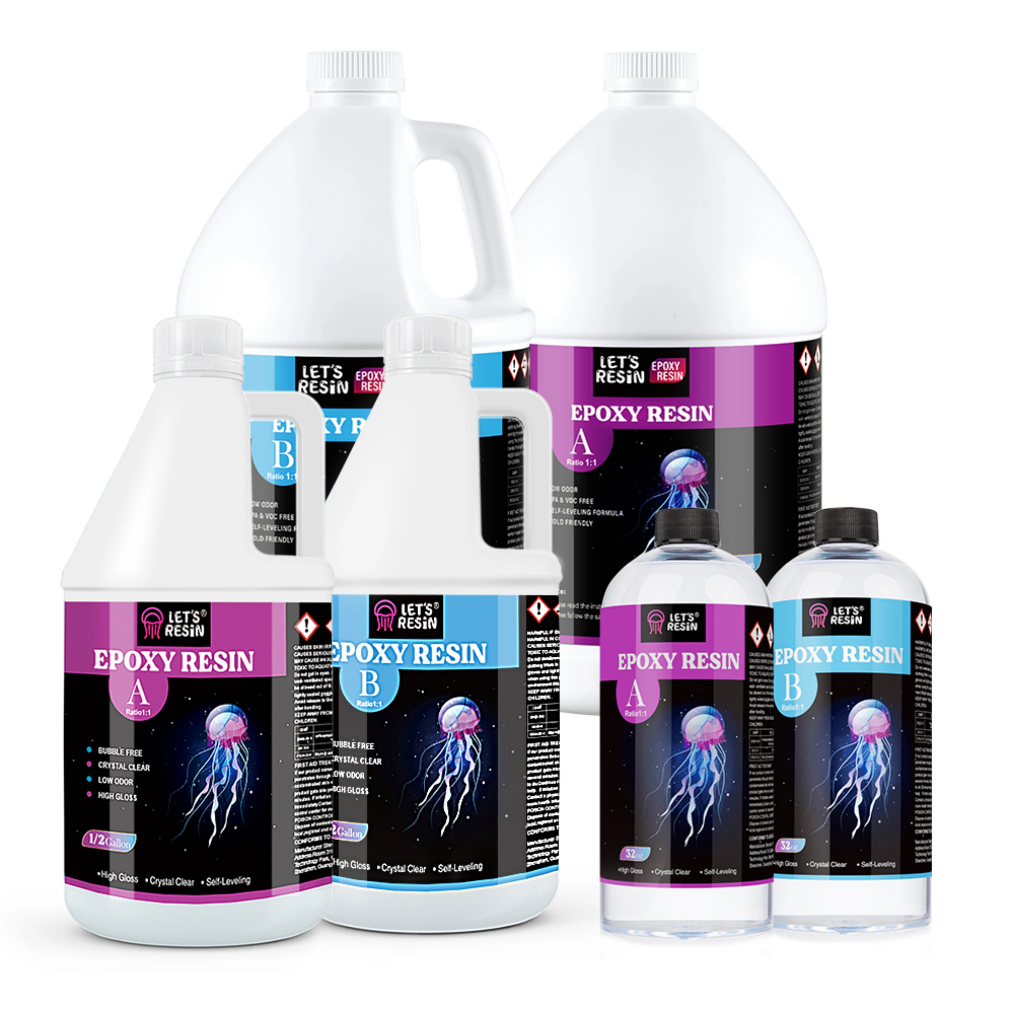 Clear Epoxy Resin – Non-Toxic, Low Odor, High Gloss Finish for Crafts ...