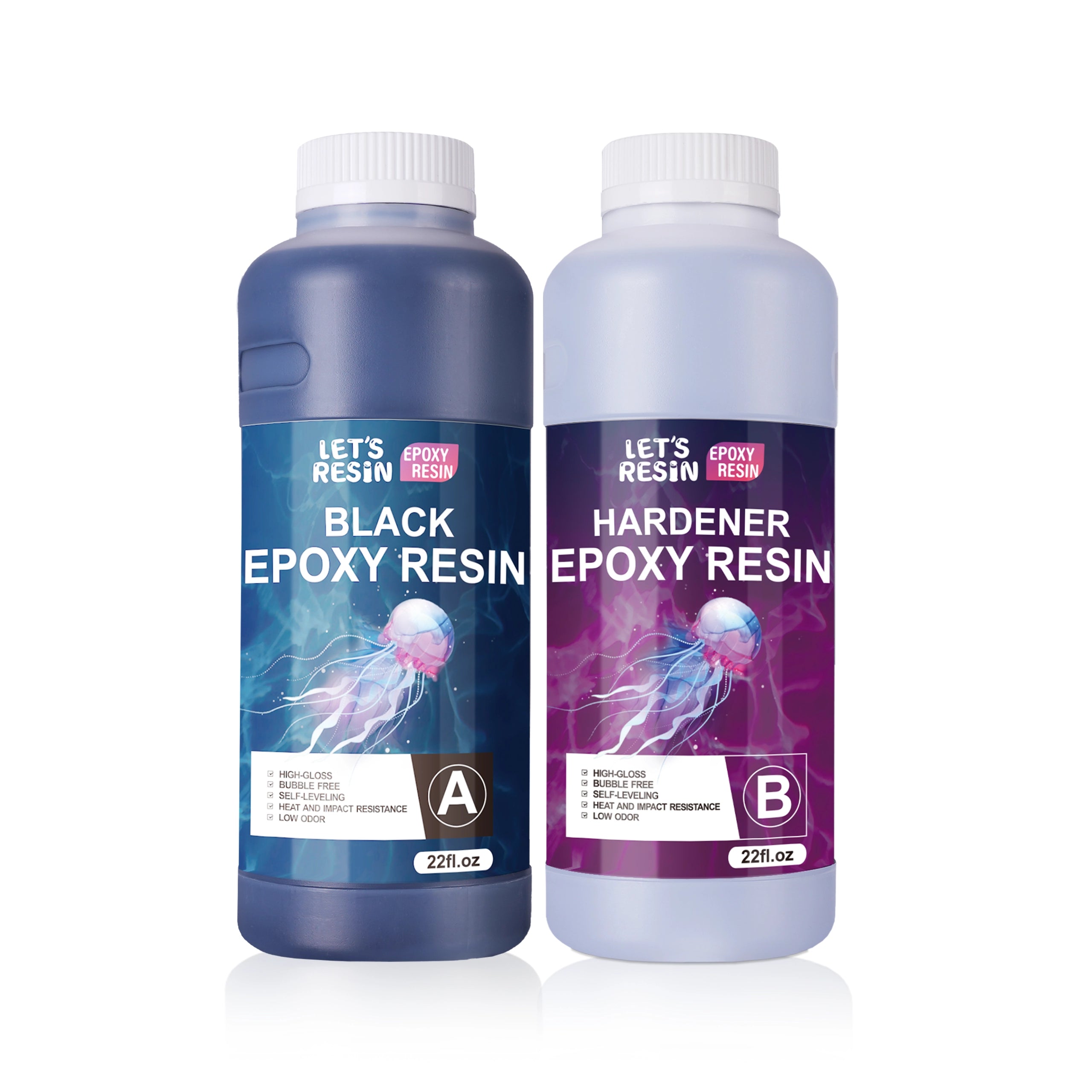 Black Epoxy Resin Kit – Opaque, High-Gloss Resin for DIY Art Projects ...