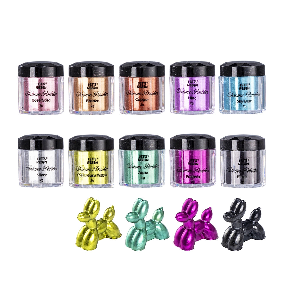 Metallic Mirror Effect Chrome Powder Pigment For Epoxy Resin Art Craft ...