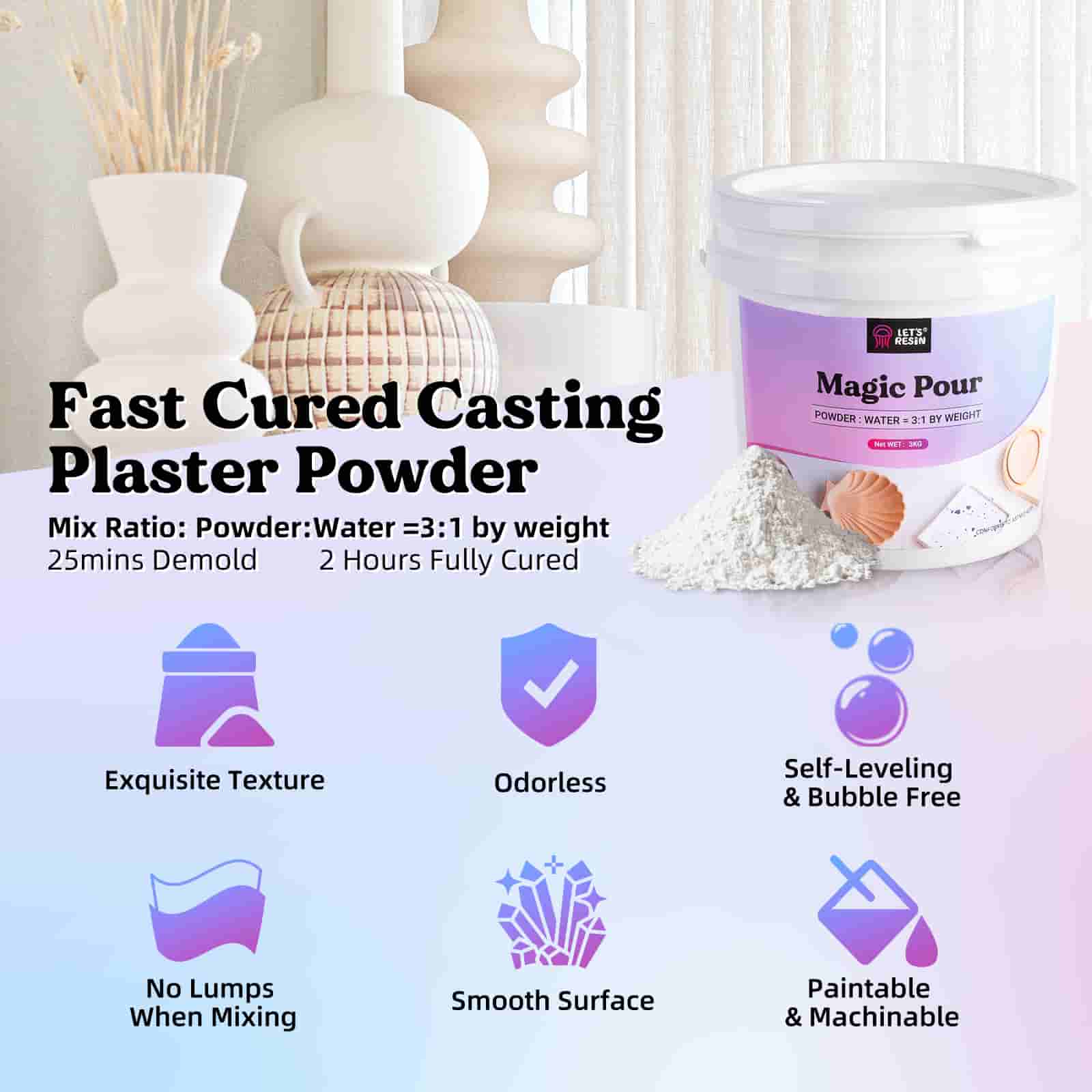 Resin Casting Powder 3KG - Easy to Mix & Safe to Use – Let's Resin