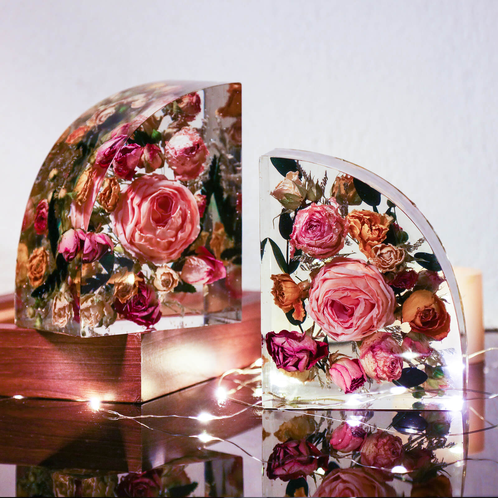 LET'S RESIN Bookends Resin Molds, 1 Pair Geode Book Organize Resin ...