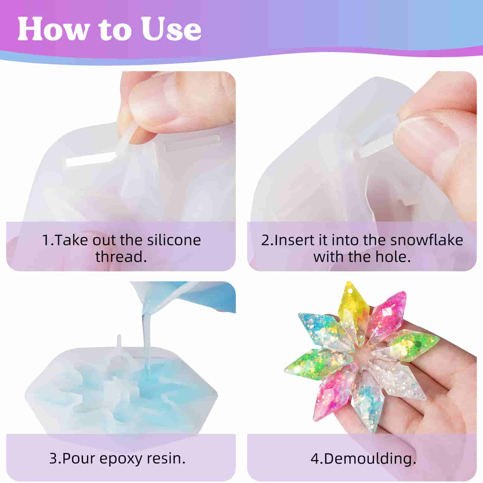 Snowflake Resin Mold – Make 3D Christmas Ornaments with Ease – Let's Resin
